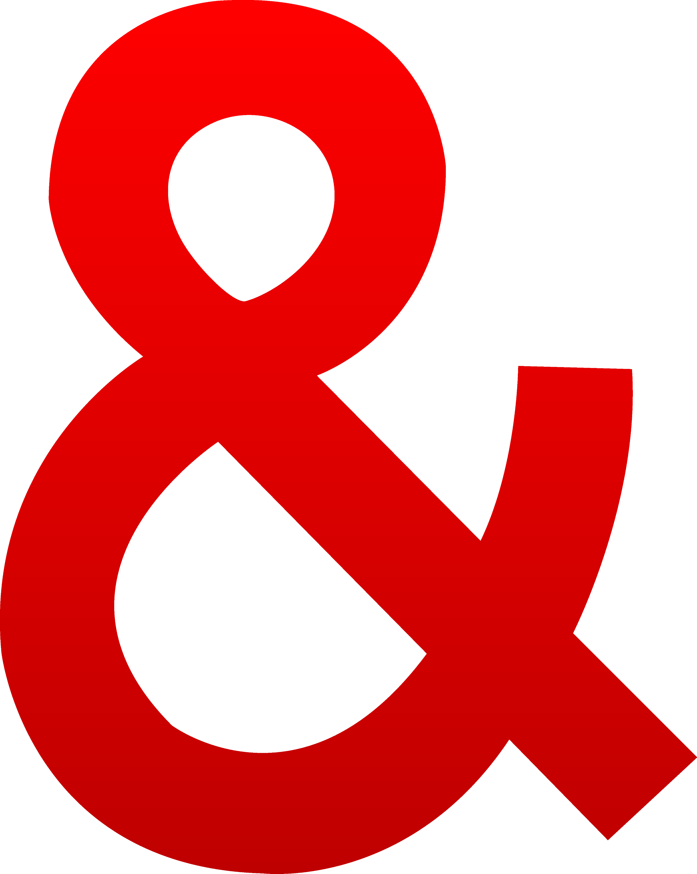 Red Ampersand Symbol Free Clip Art