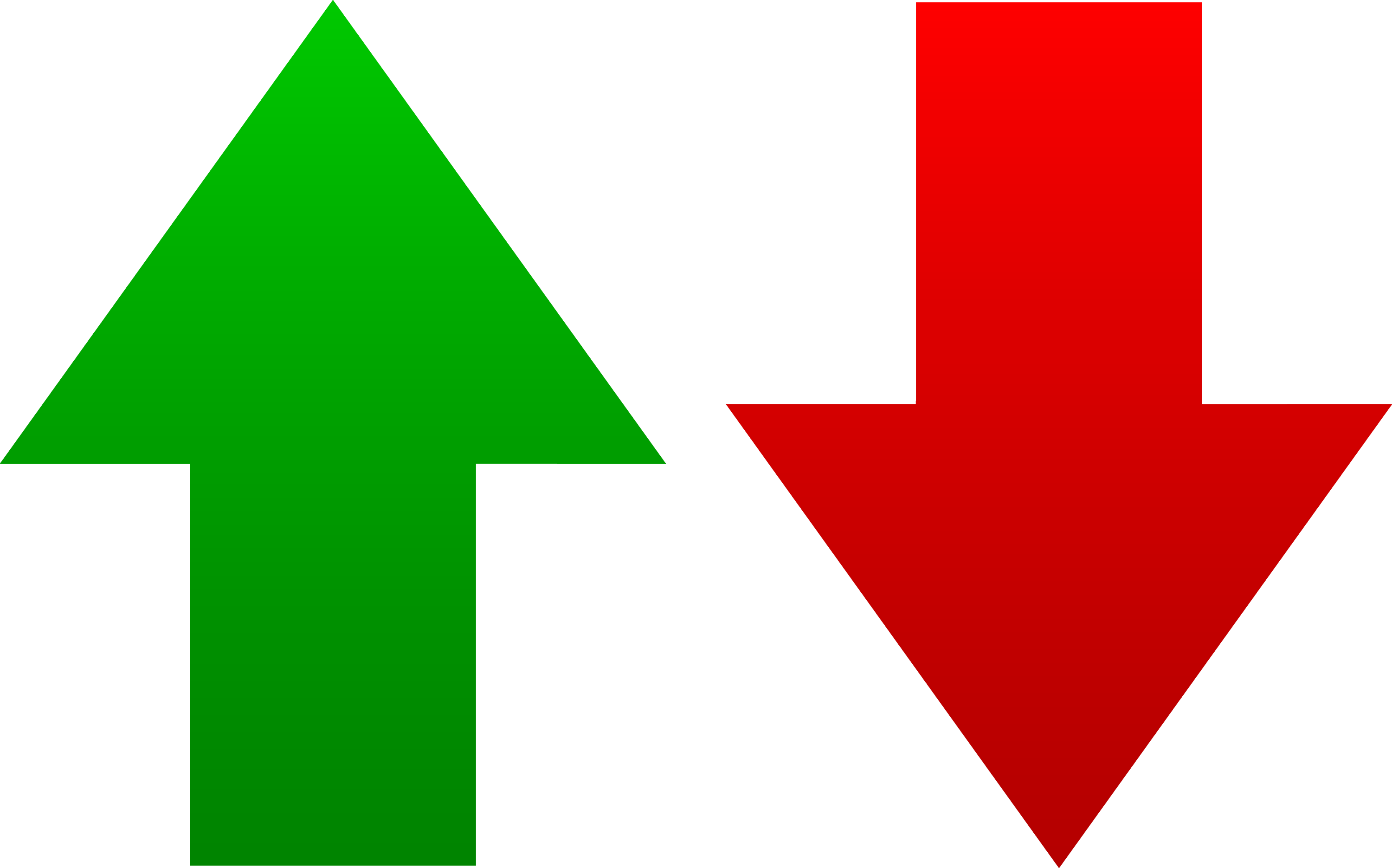 Green And Red Arrow Symbols Free Clip Art