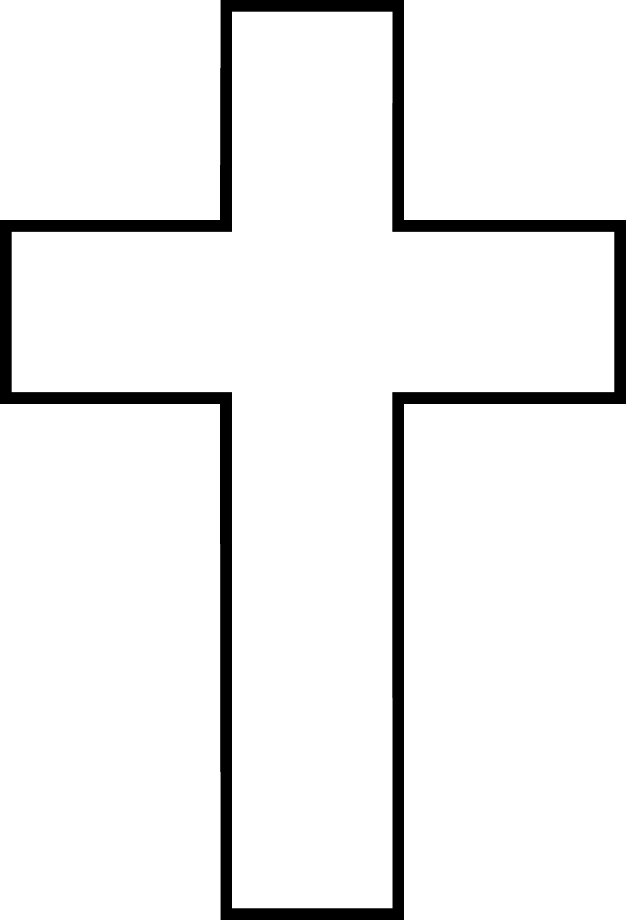 Black And White Cross Free Clip Art