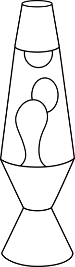 Lava Lamp Colorable Line Art Free Clip Art