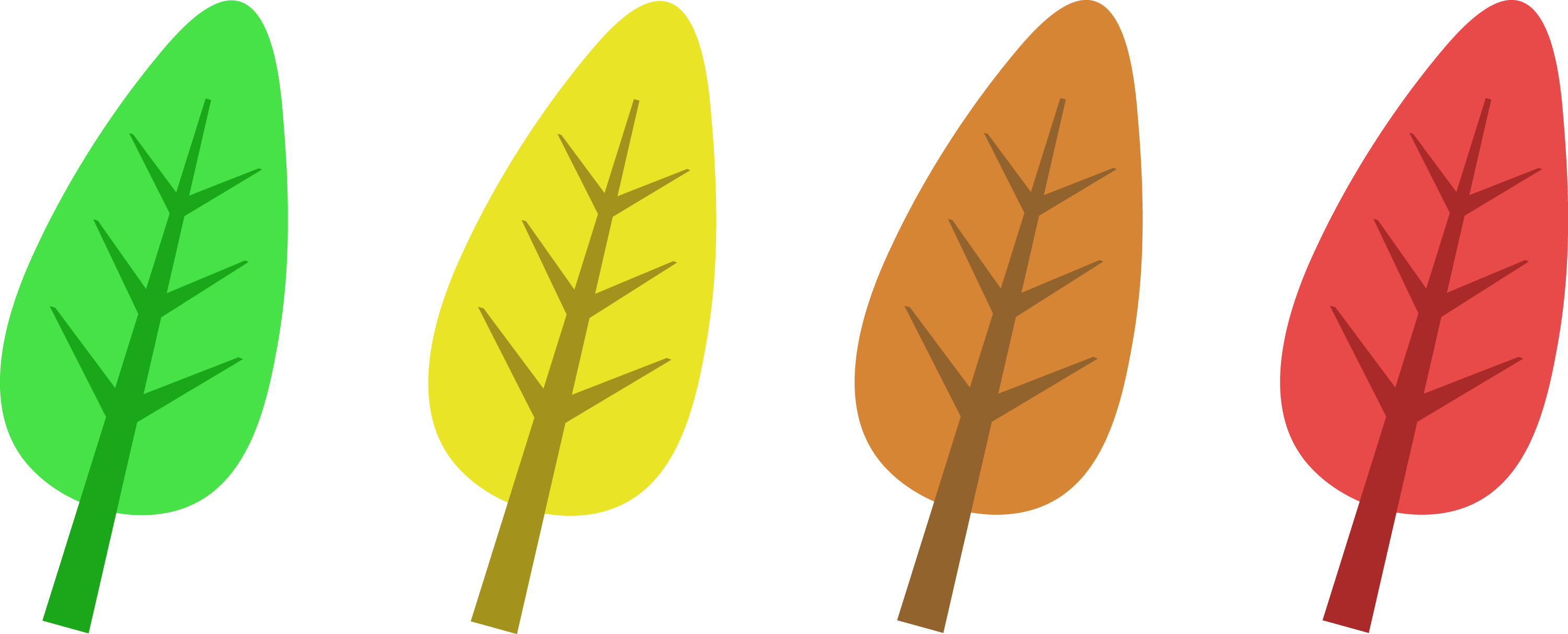 Colored Autumn Tree Leaves Free Clip Art