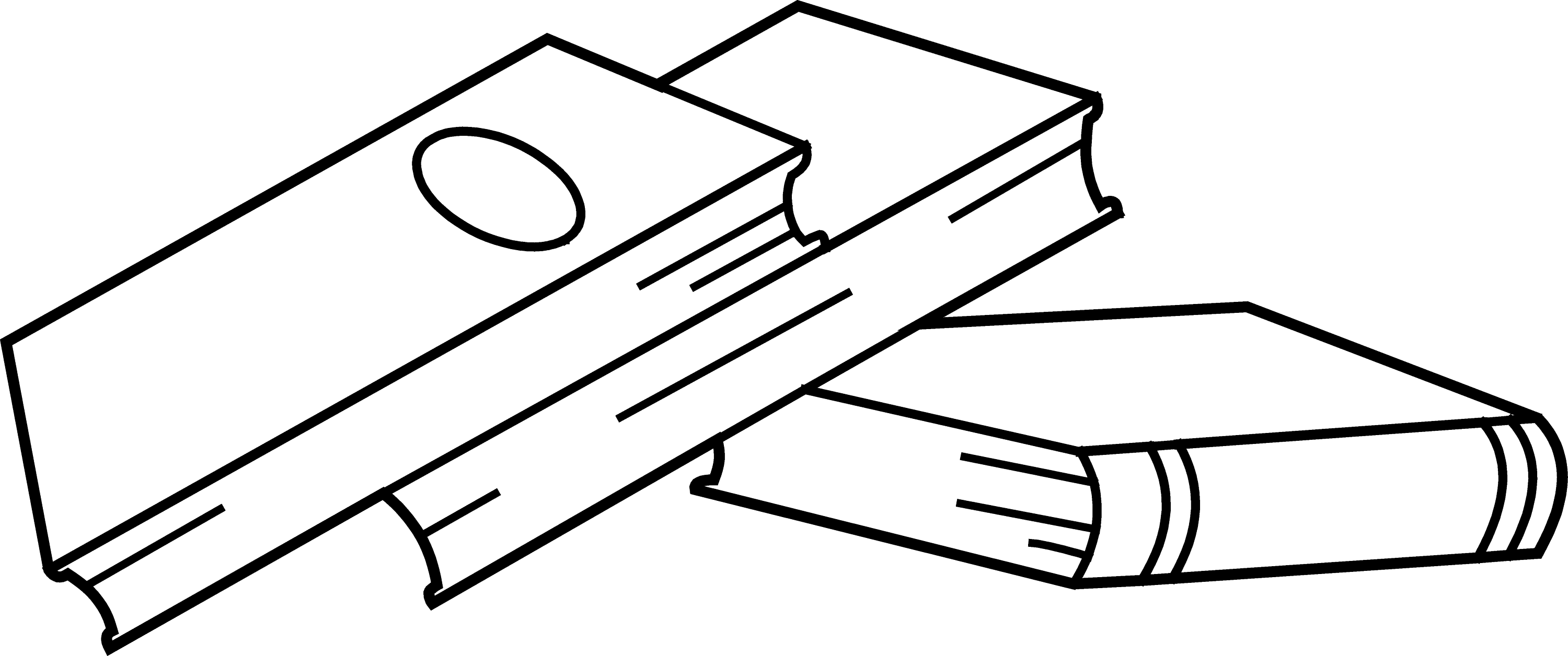 Stack Of Books Coloring Page Free Clip Art